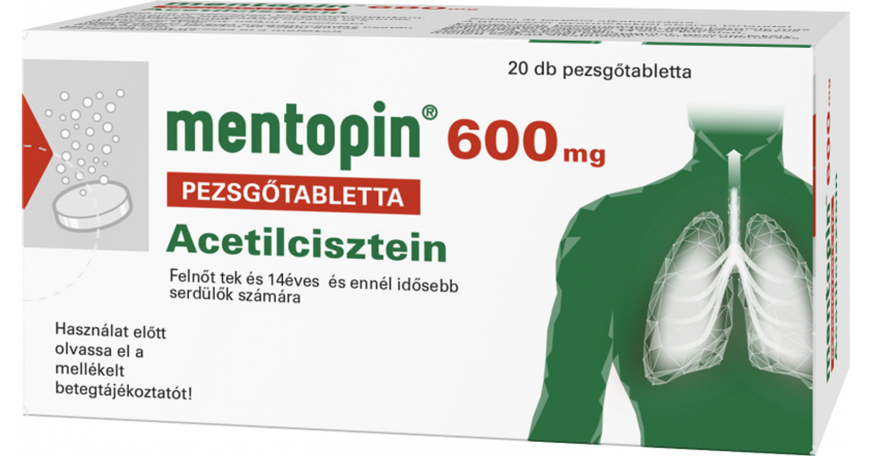 Mentopin 600 mg pezsgőtabletta - Gondviselés Patika
