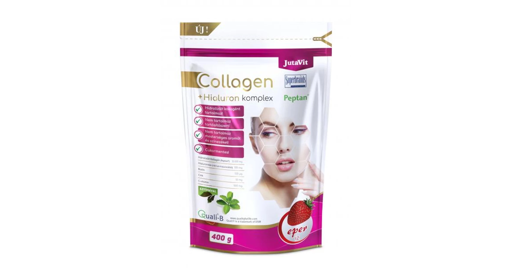 JutaVit Collagen+Hialuron komplex 400g EPER ízű italpor - Gondviselés Patika