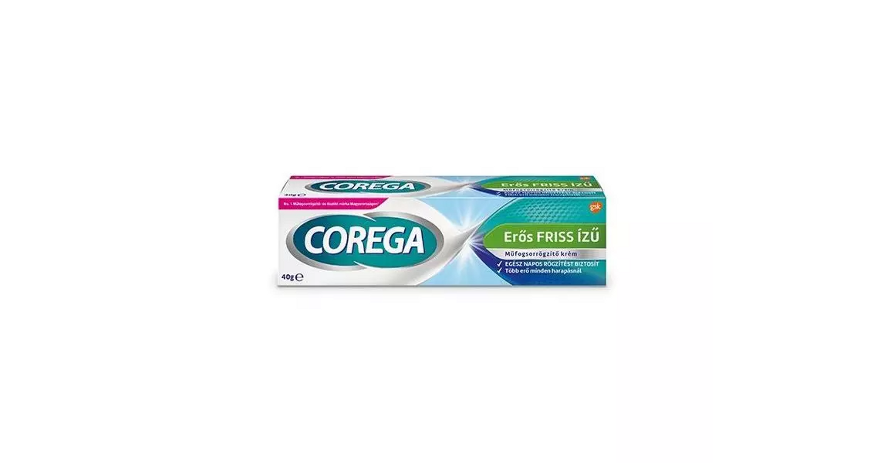 Corega Erős Friss ízű műfogsorrögzítő krém 40g - Gondviselés Patika