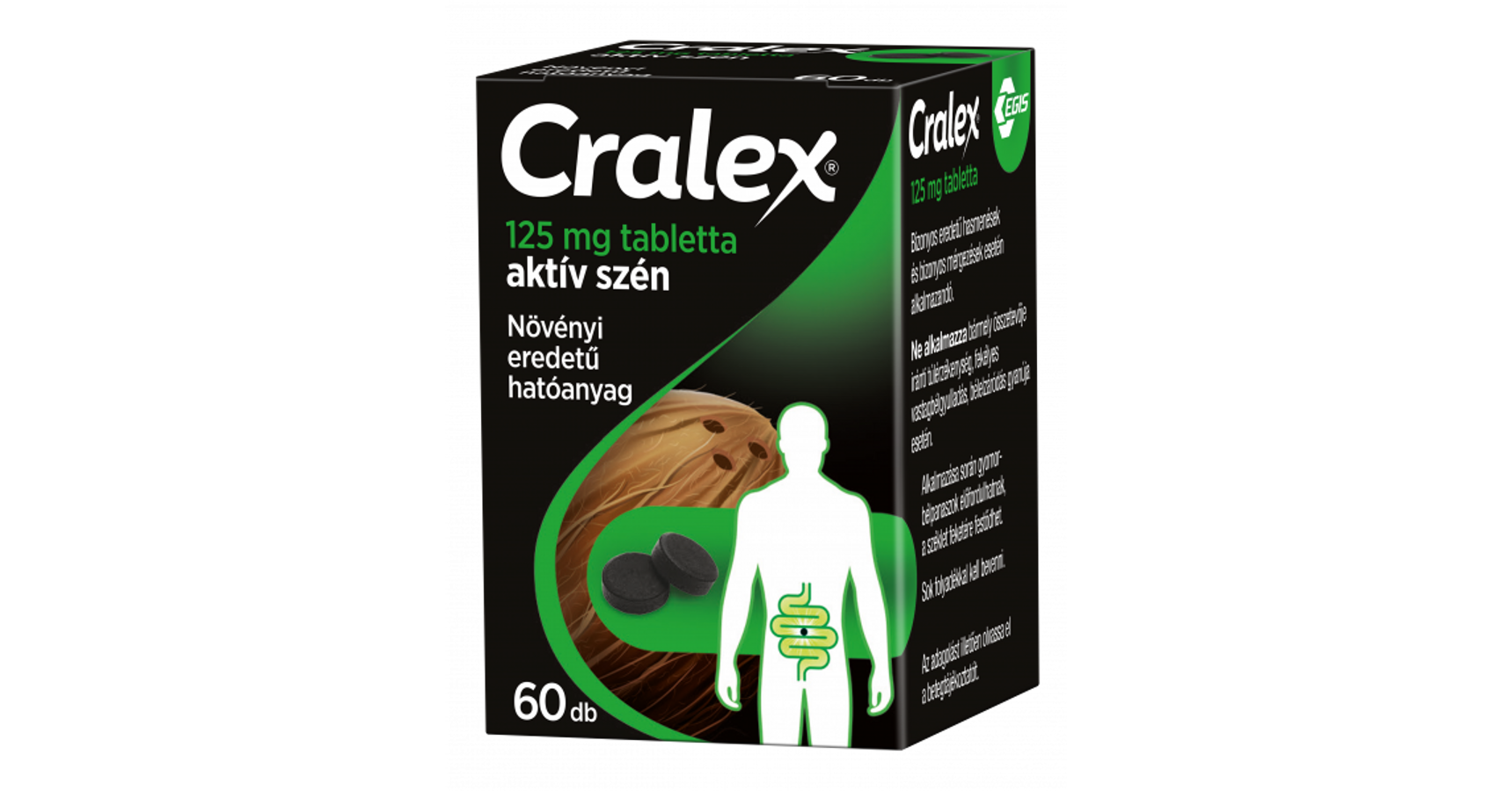 CRALEX 125 MG TABLETTA (SZÉNTABLETTA) 60X - Gondviselés Patika