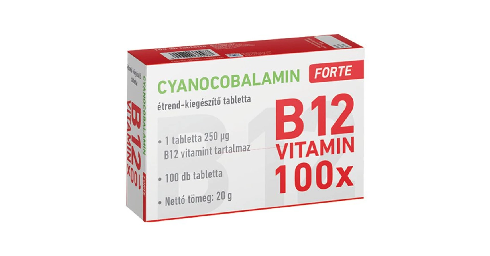 Cyanocobalamin Forte B12 vitamin tabletta (100x) - Gondviselés Patika