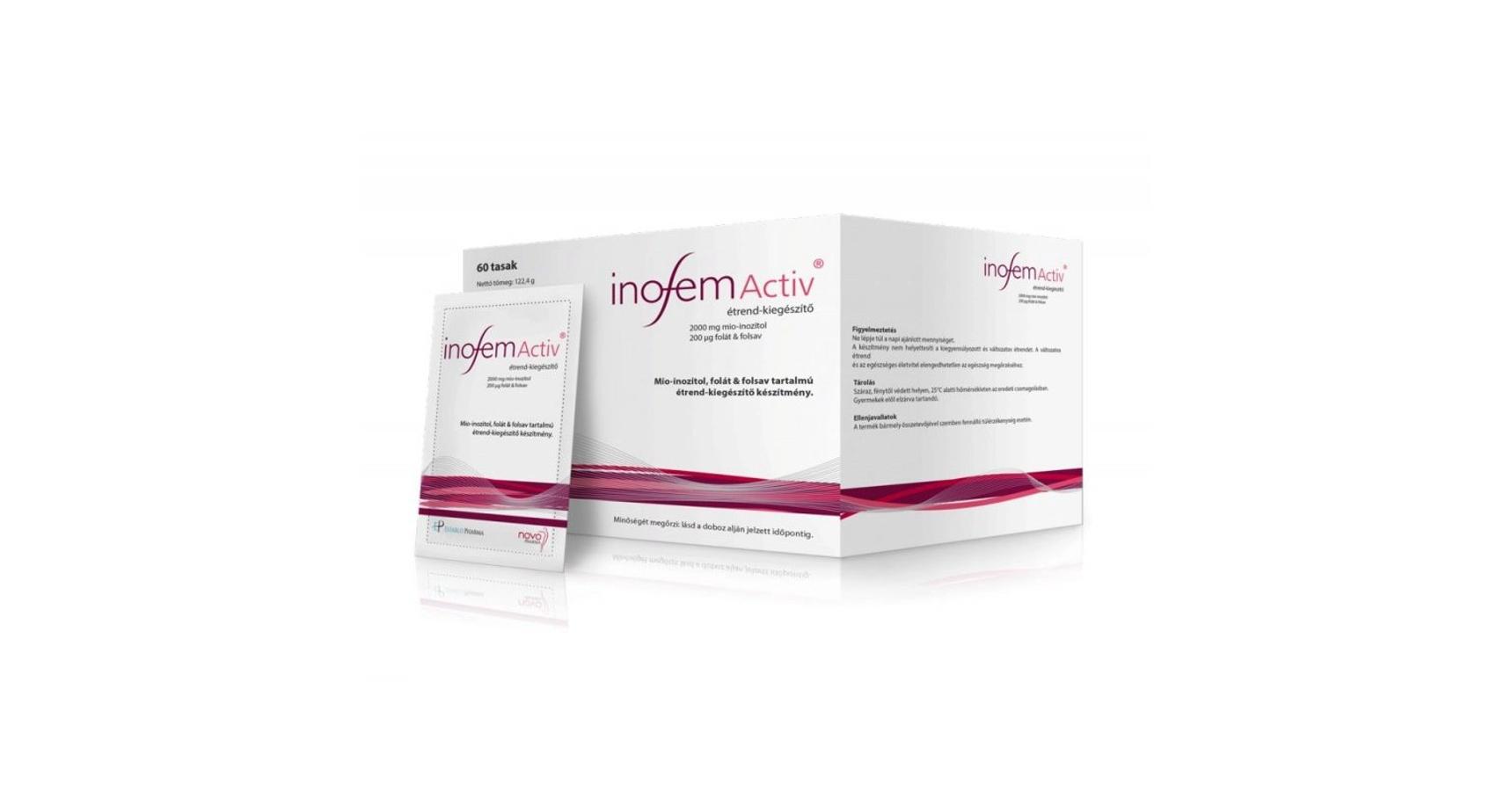 Inofem Activ – Inozitol és folsav tartalmú étrend-kiegészítő por 60X