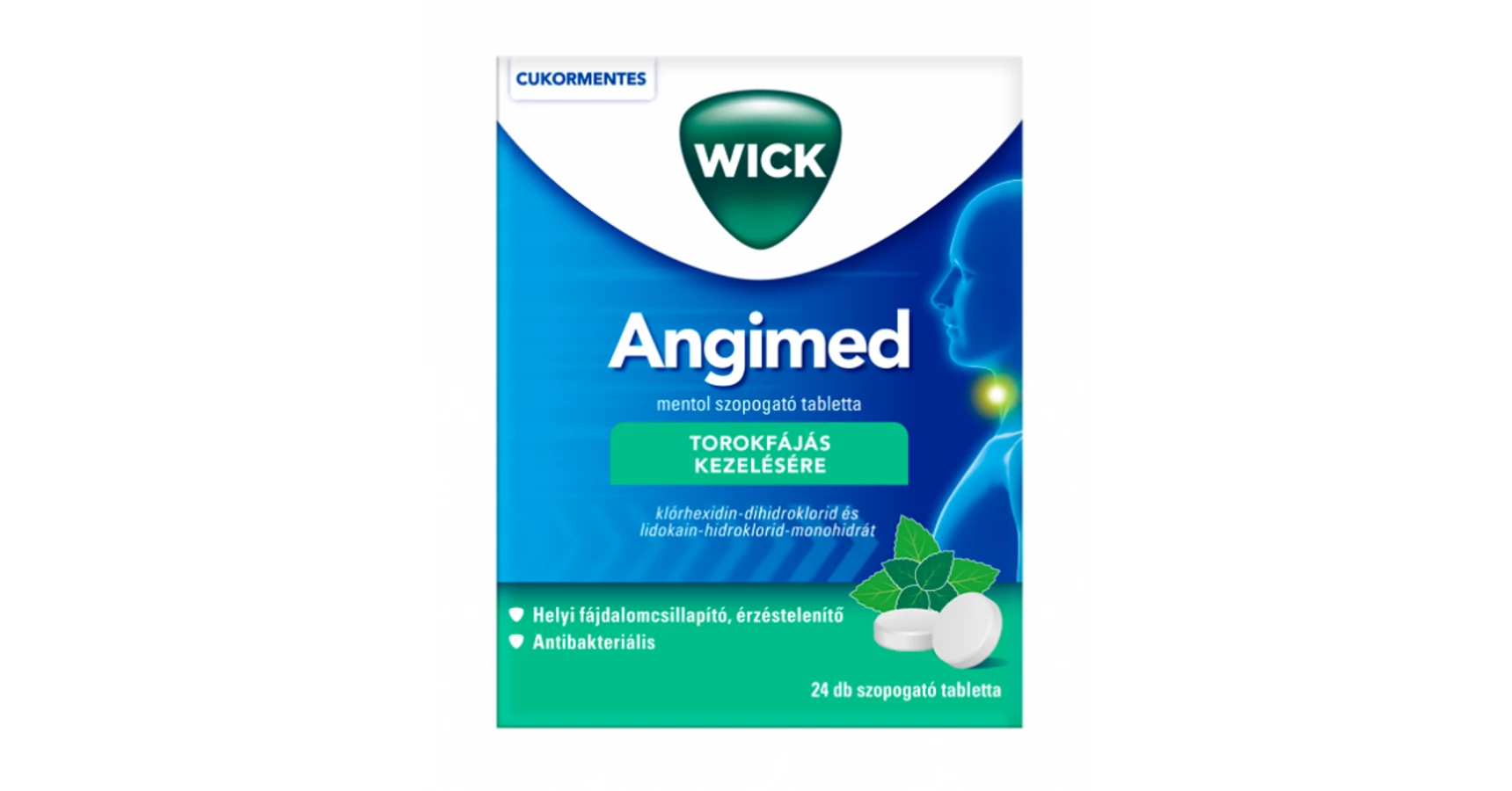 Wick Angimed szopogató tabletta mentol 24x - Gondviselés Patika