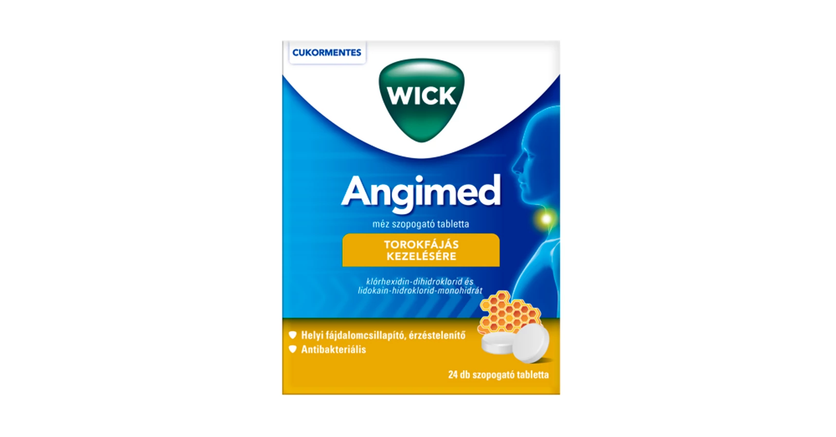Wick Angimed méz szopogató tabletta 24 db - Gondviselés Patika