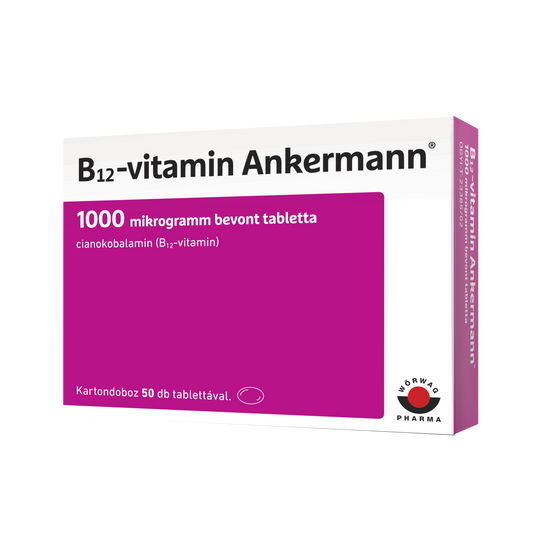 B12-vitamin Ankermann® 1000 mikrogramm bevont tabletta, 50 db ...