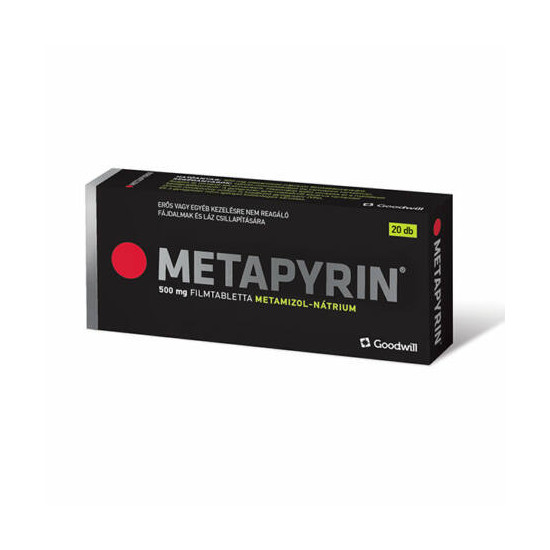 METAPYRIN 500 MG FILMTABLETTA 20X - Gondviselés Patika